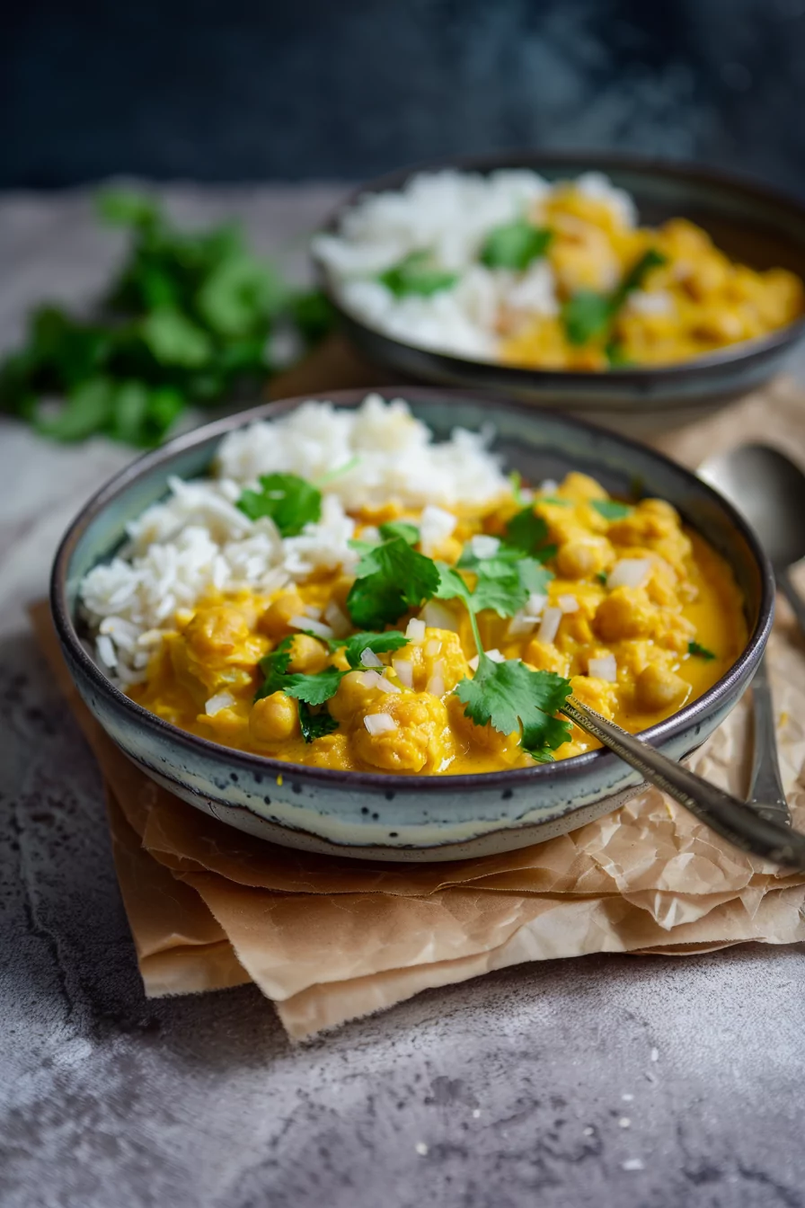 Curry de Chou-fleur et Pois Chiches - Prêt en 45 Minutes - Vegetarien.fr